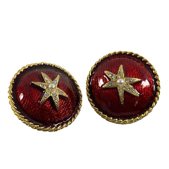 Unbranded | Jewelry | Vintage Large 5 Round Clip On Earrings Gold Tone ...